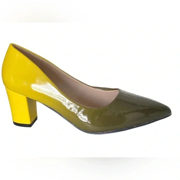 Shoes | Angel Steps Mindy Ombr Patent Faux Leather Block Heel Pointed ...